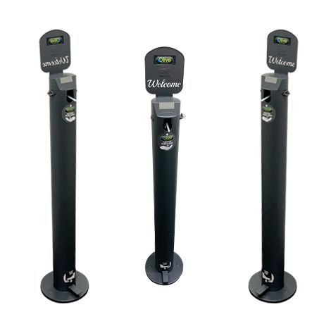 Foot operated sanitizer dispenser store